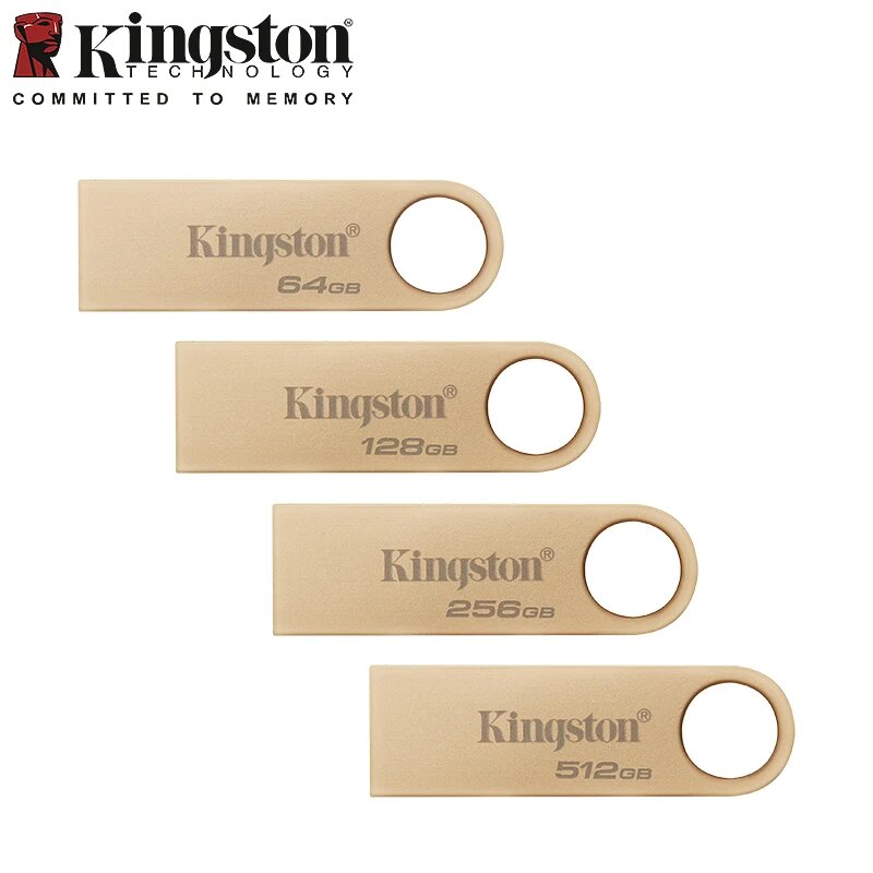 USB-флеш-накопитель Kingston DataTraveler SE9G3 64 ГБ 128 ГБ 256 ГБ 512 ГБ USB3.2 Gen1 Металлический золотой флэш-накопитель Макс. 220 Мбит/с Портативный U-диск