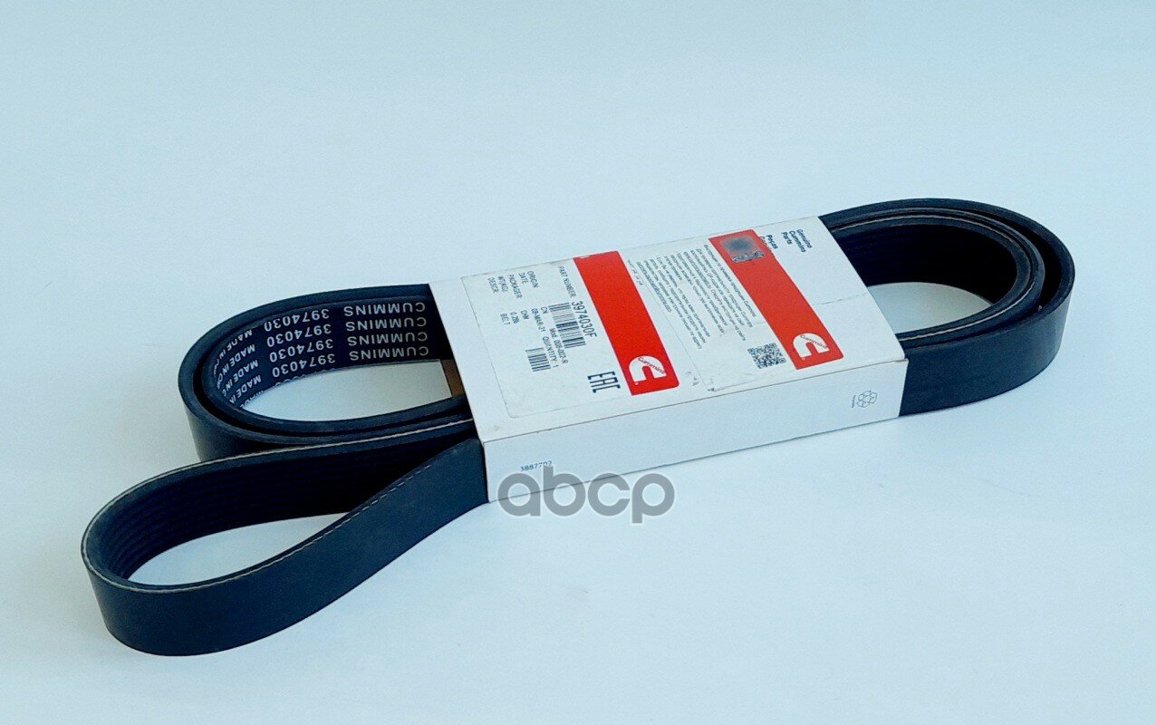 Ремень 2190 (8PK) генератора дв. Cummins ISF 3.8L Валдай 3310 оригинал (3289897) Cummins арт. 3974030F