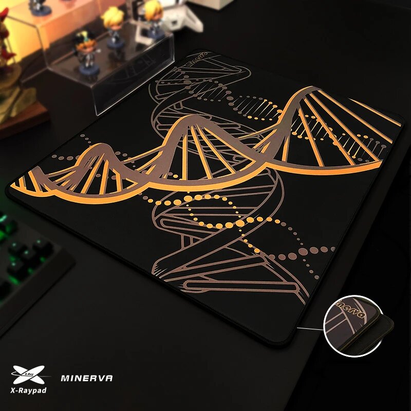 Коврик для мыши X-Raypad Minerva DNA, Gold Black, 360x300 мм