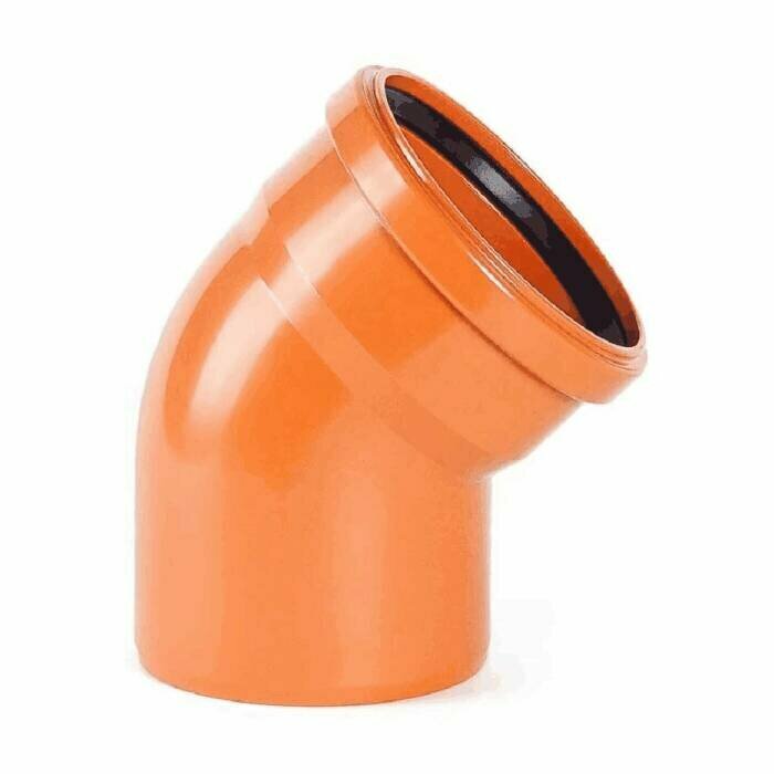 Отвод НПВХ коричневый Дн 110х30гр б/нап в/к Хемкор 2491212