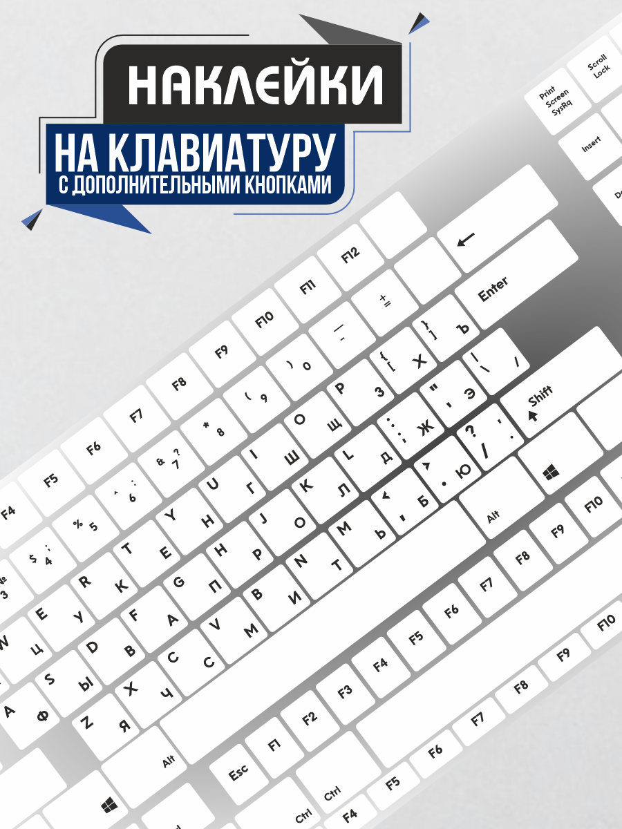 Наклейки на клавиатуру ноутбука Ничего лишнего