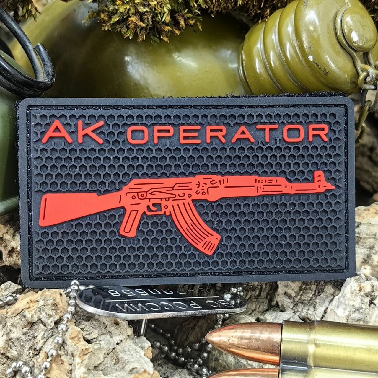 Нашивка-патч AK OPERATOR 3D PVC черная