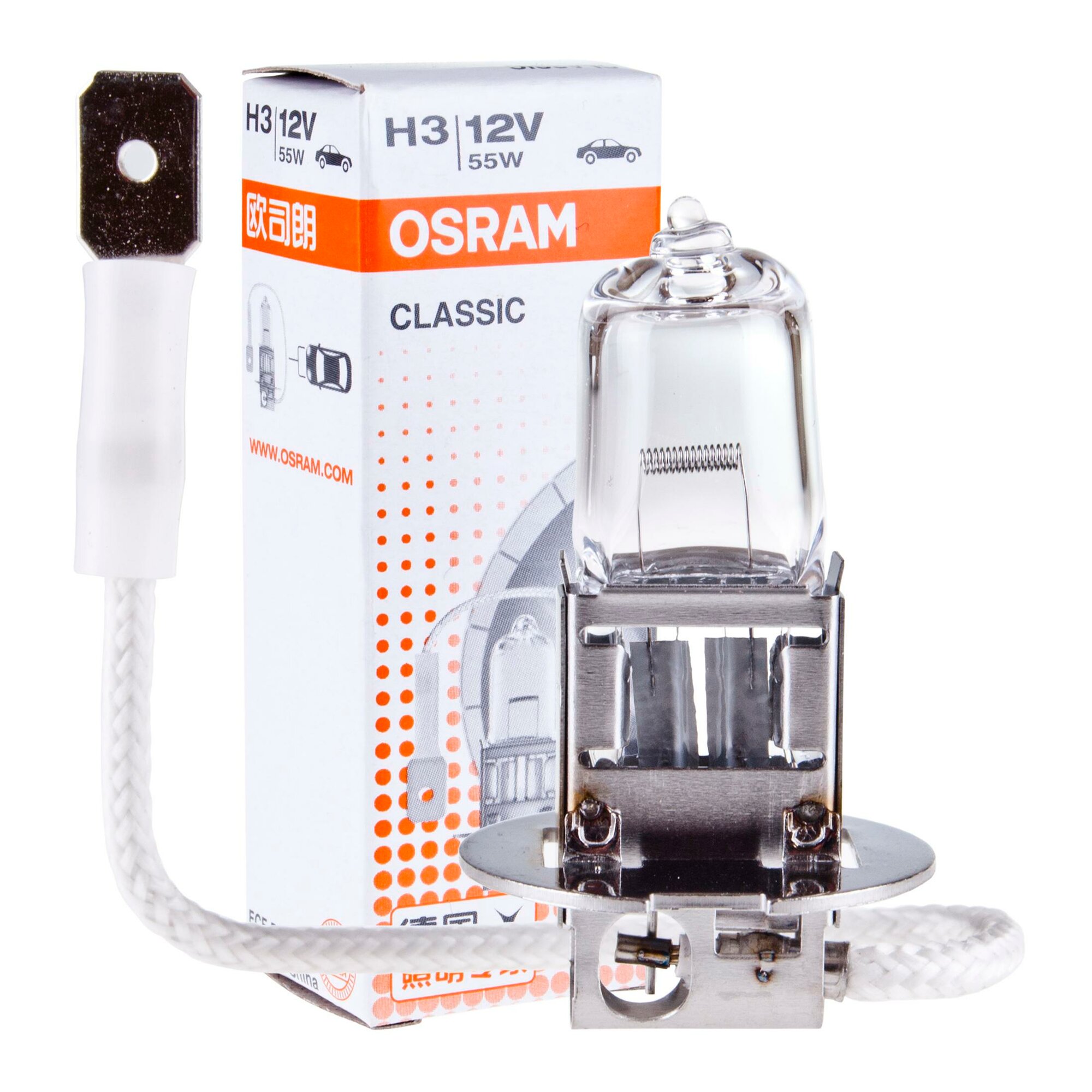 Автолампа OSRAM O-64151CLC H3, 55 Вт, PK22s, 12 V, галогеновая