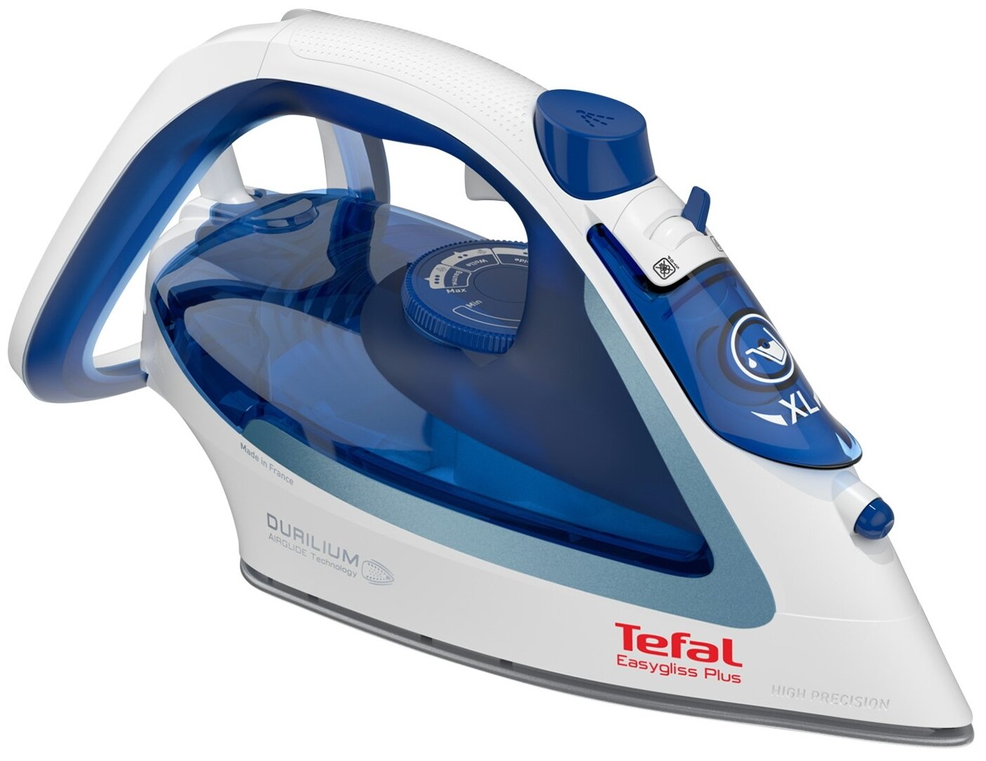 Утюг Tefal FV5736E0, мощность 2500 Вт, паровой удар 220 г/мин, синий/белый