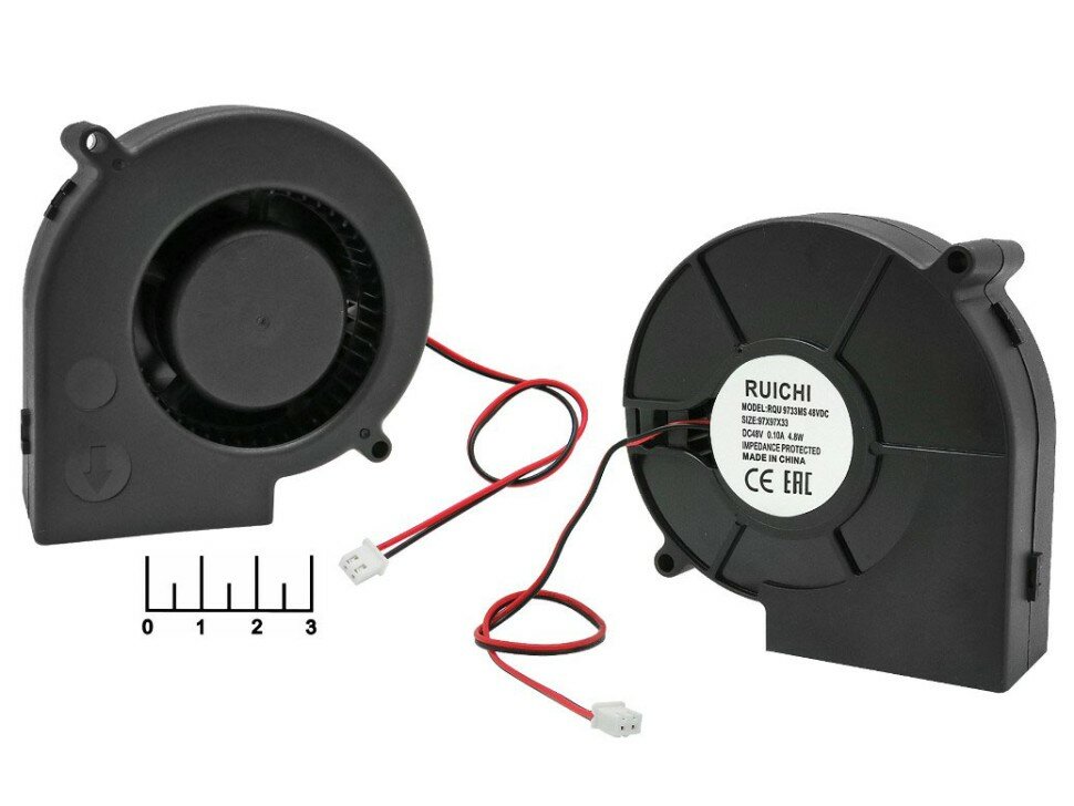 Вентилятор 48V 0.10A 97*97*33мм RQU-9733MS