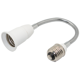 Переходник Ecola гибкий с цоколя E27 на E27 300мм Белый A7L17WEAY