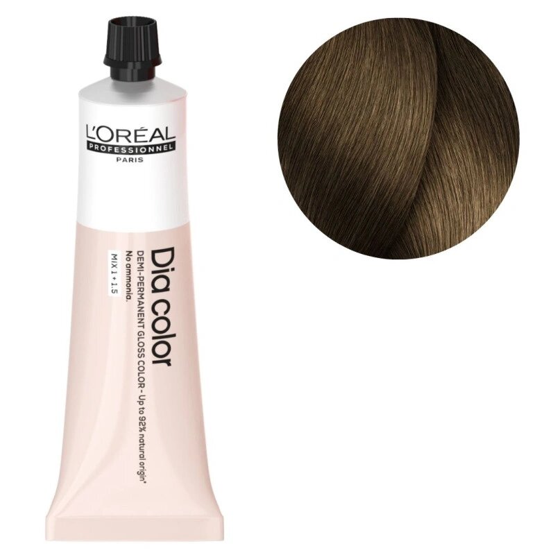 Краска для волос L'Oreal Professionnel Coloring Hair DIA Color demi-permanent gloss color, Полуперманентная глянцевая краска для волос, 7