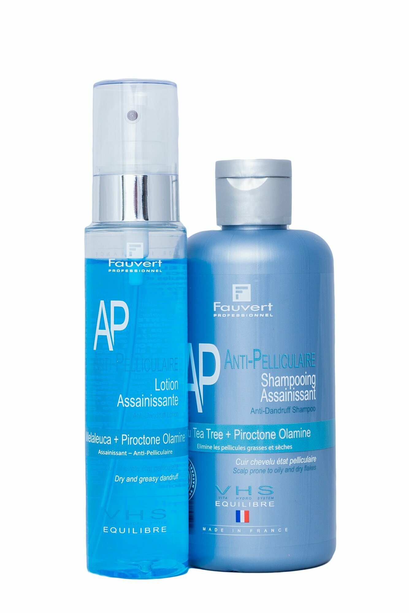Fauvert Professionnel Набор VHS чистая кожа Шампунь, 250 мл + Лосьон, 100 мл от сухой перхоти антибактериальный