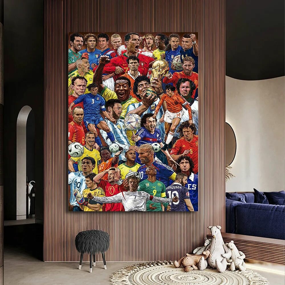 Картина ВсеКартины. тут "Легенды Футбола", холст, на подрамнике, 20x30см