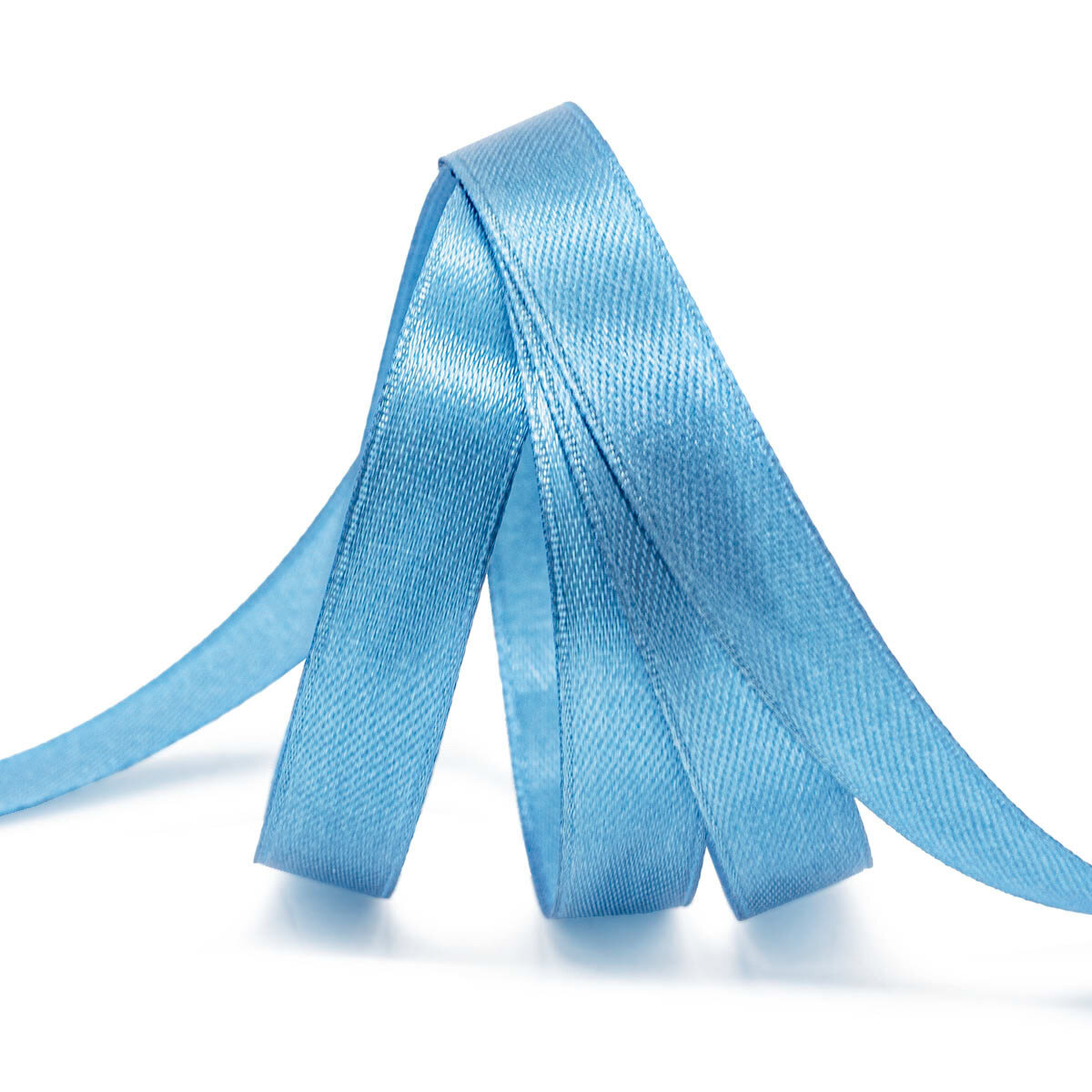 Лента атласная декоративная Айрис, 1,2см*22,86м, полиэстер (140 голубой)