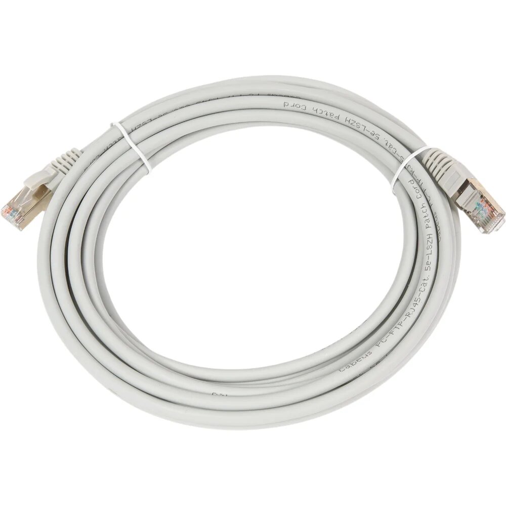 Экранированный патч-корд Cabeus F/UTP, категория 5е, 2xRJ45/8p8c, серый,