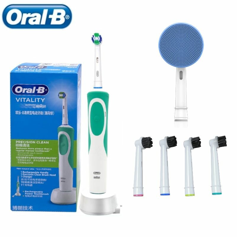 Oral b elektricheskaya zubnaya shchetka d12 vitality 4 nasadki futlyar