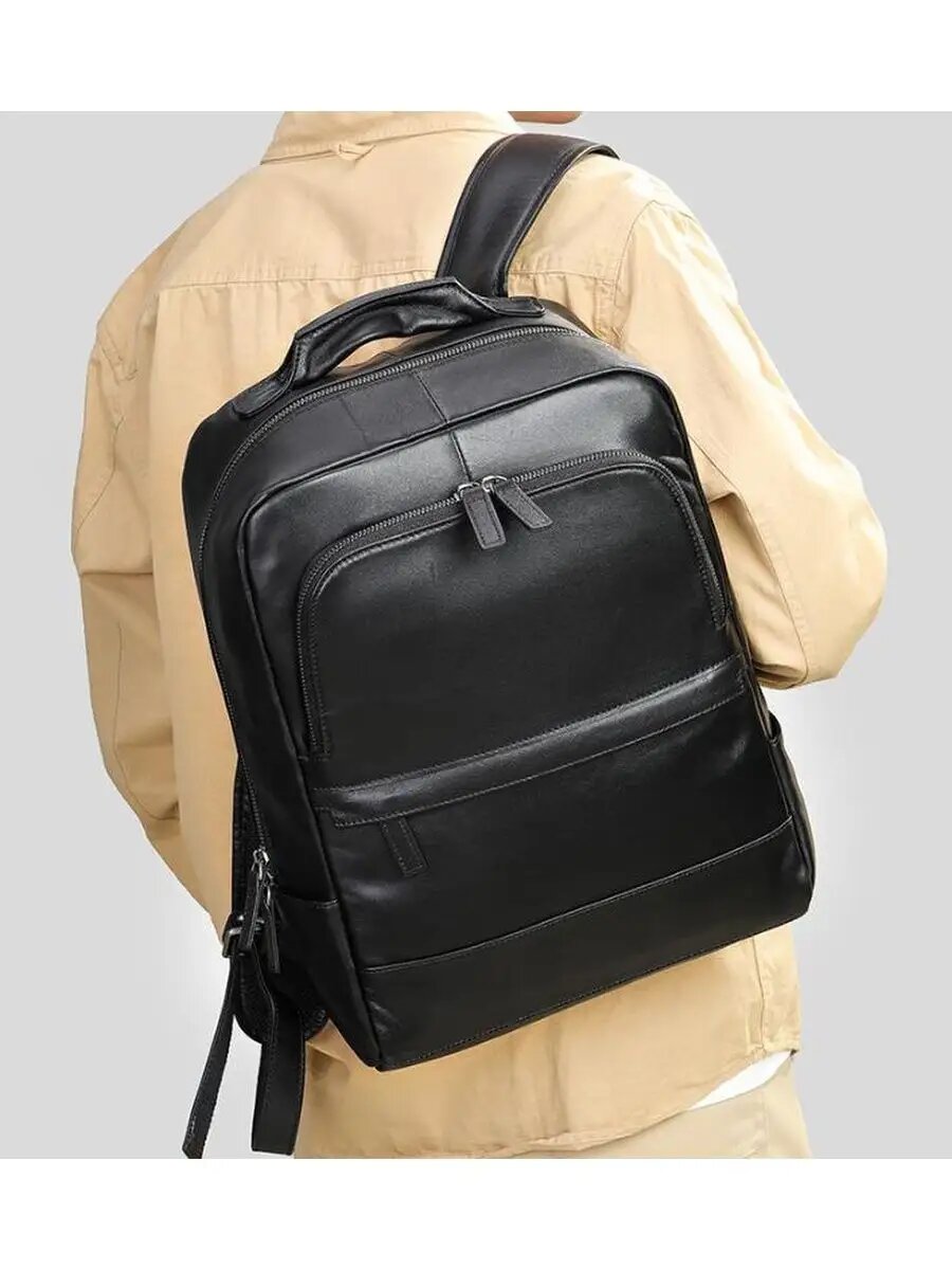 Рюкзак мужской кожаный для ноутбука и документов А4