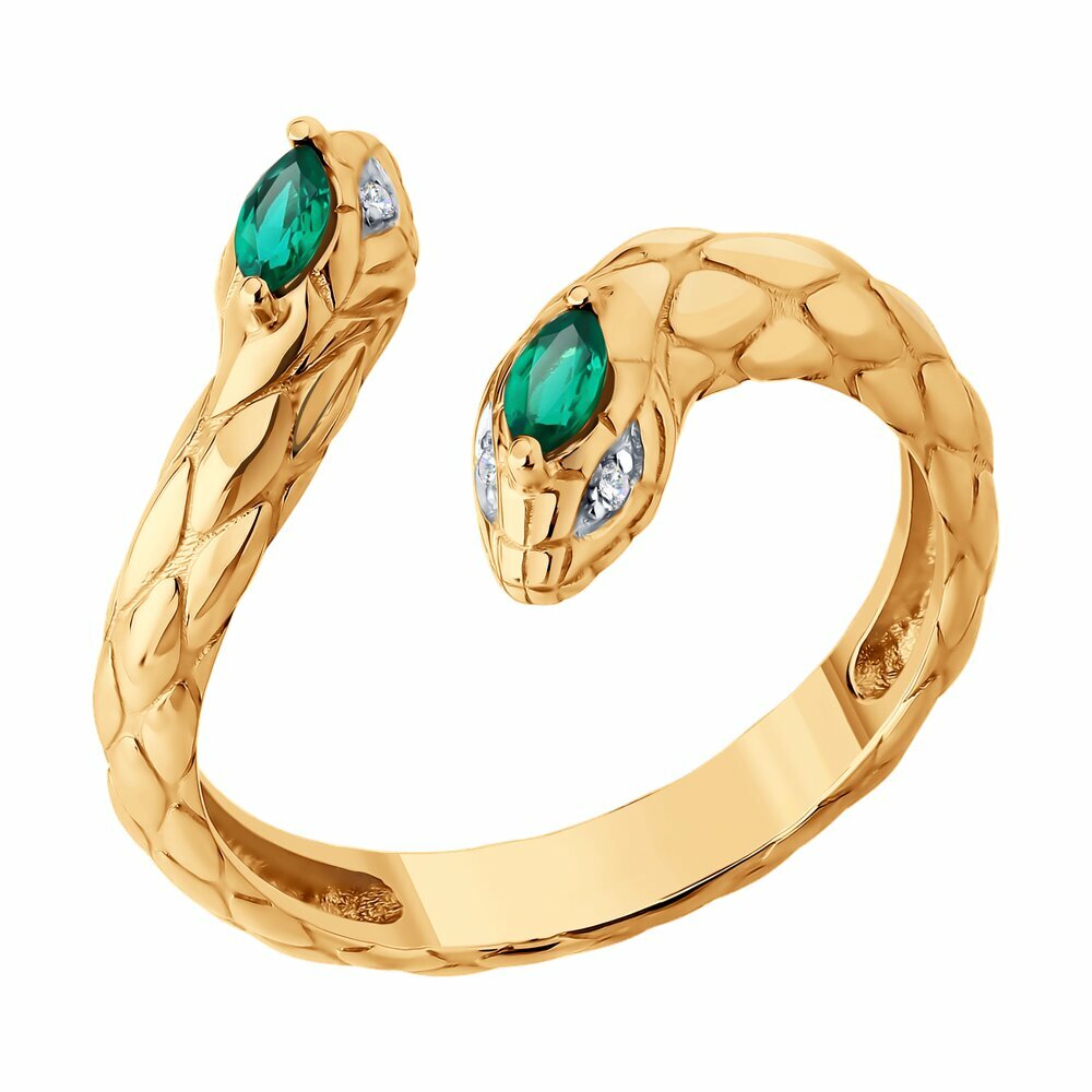 Кольцо, красное золото, 585 проба