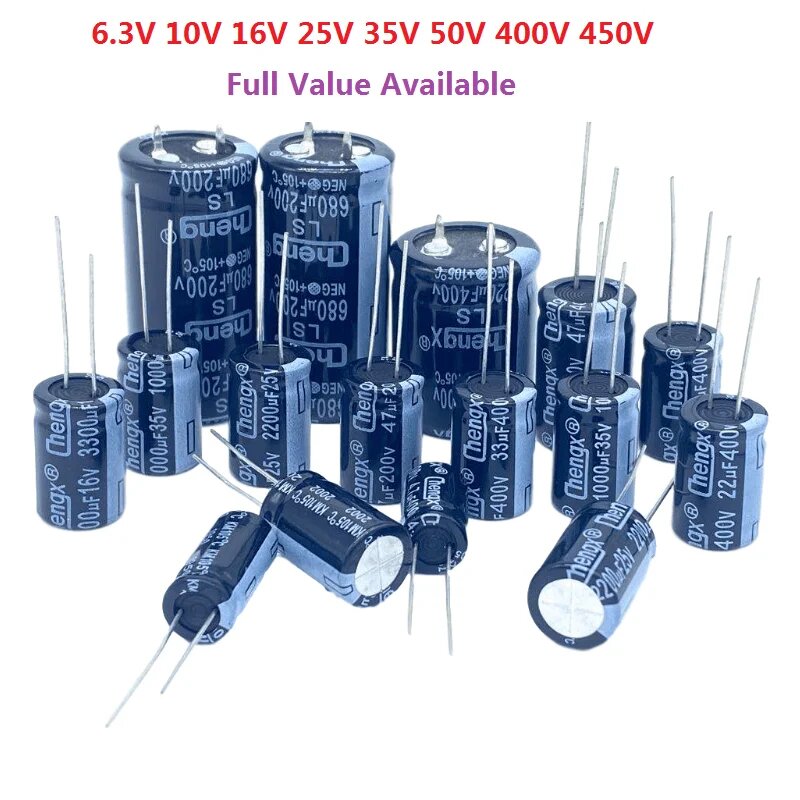Комплект алюминиевых электролитических конденсаторов KAI TUO DA 400V 3.3uF 5PCS
