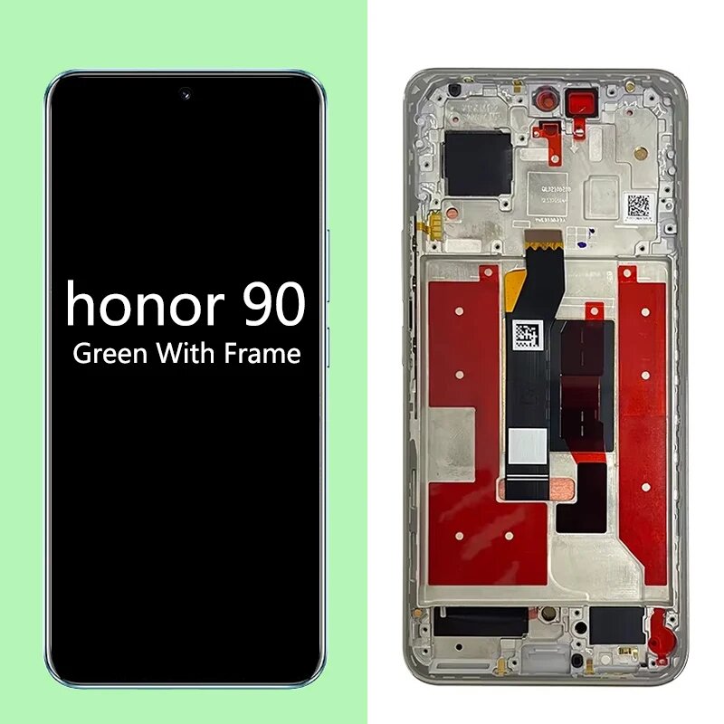 Новый ЖК-дисплей с сенсорным экраном и дигитайзером для Huawei Honor 90 (REA-AN00, Green With Frame