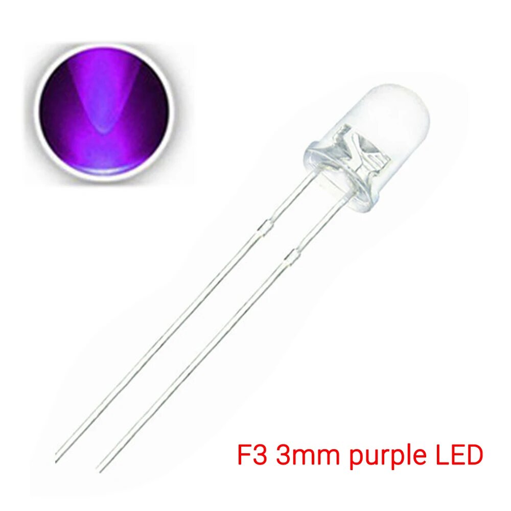 Набор светодиодов UMProb F3 10 цветов 3 мм