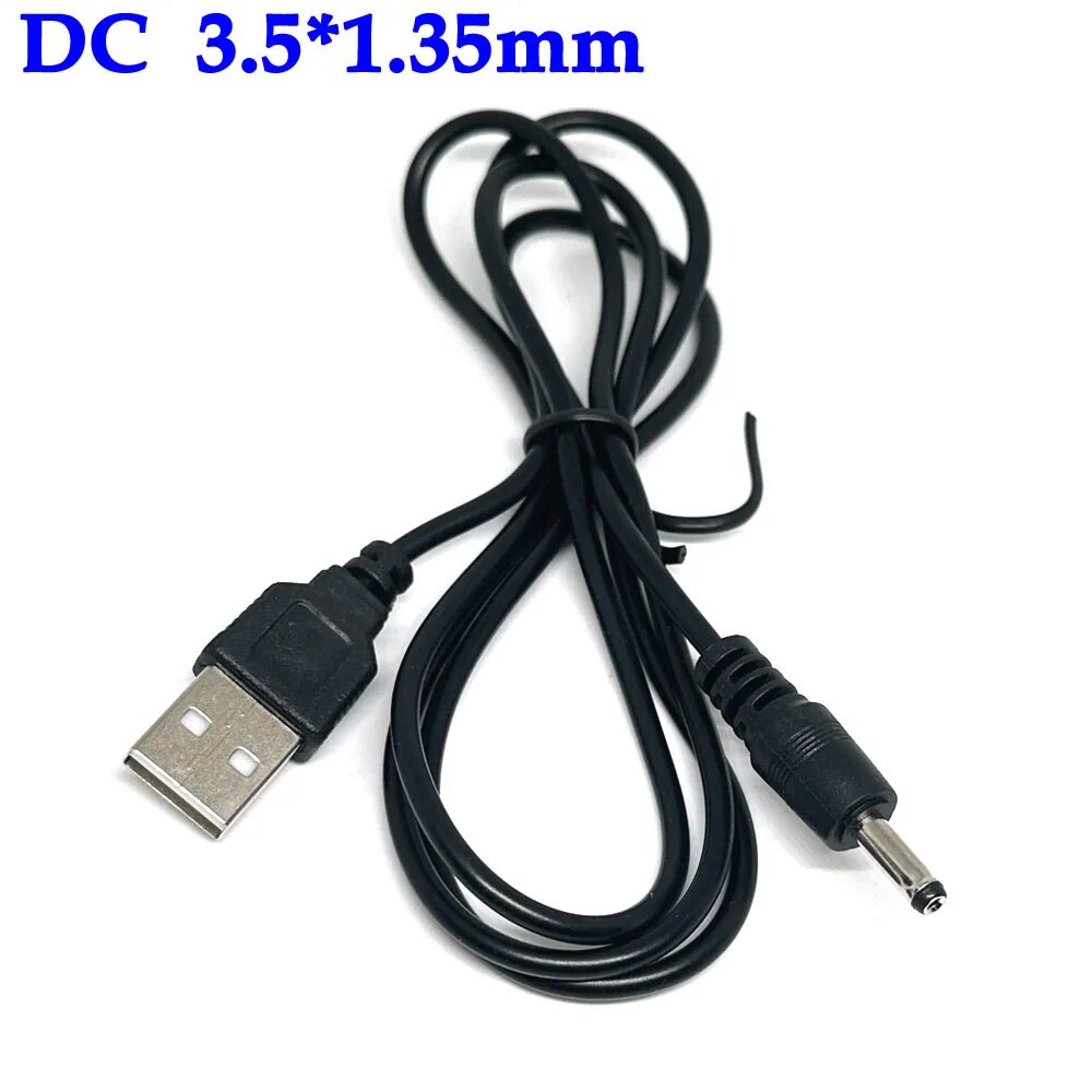 Кабель USB на DC 3.5*1.35 мм, черный
