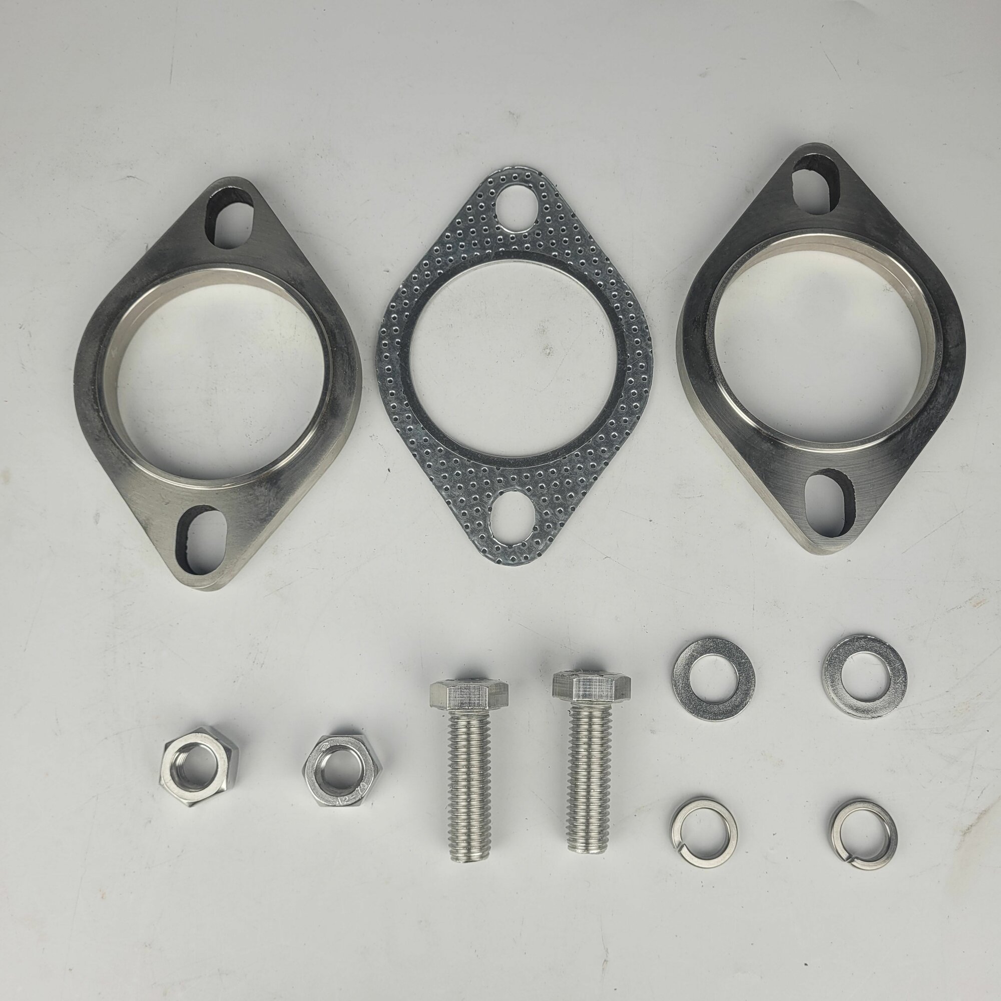 Фланцы для глушителя 2 болта 51мм нержавеющая сталь AISI304