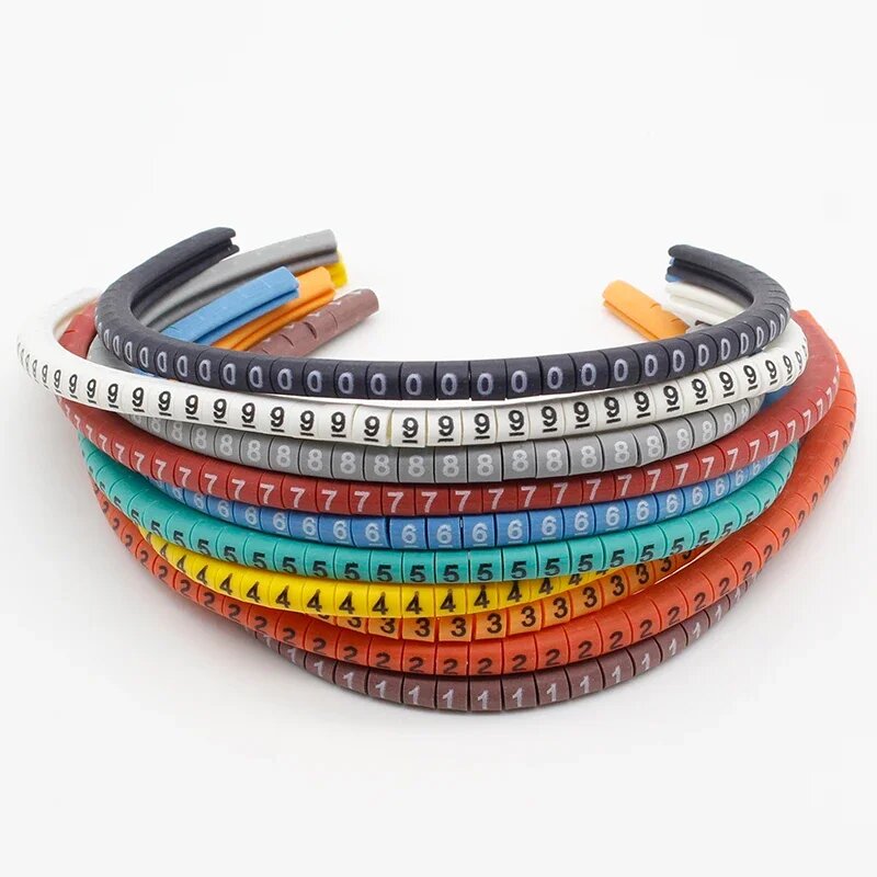 EC-0 цветные маркировочные ленты для кабеля ELECAPITAL 500 шт.