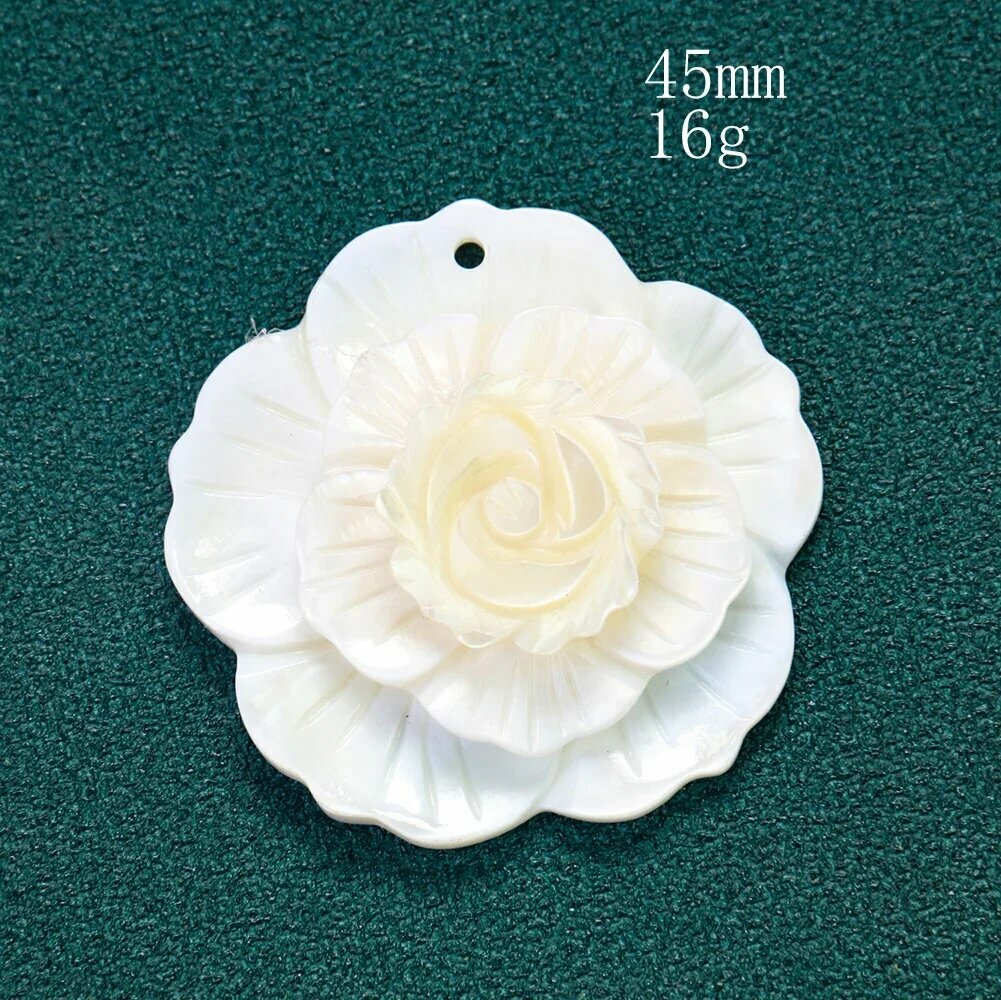 Натуральные белые ракушки-подвески для украшений 45mm 3 Layer