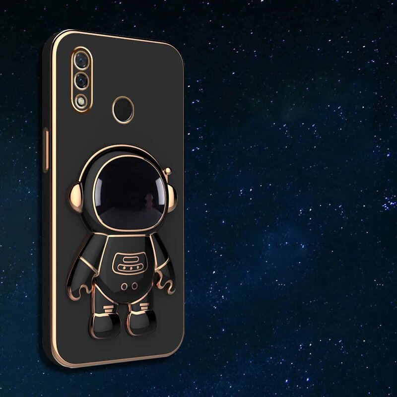 Черный силиконовый чехол для Honor 9X с космонавтом