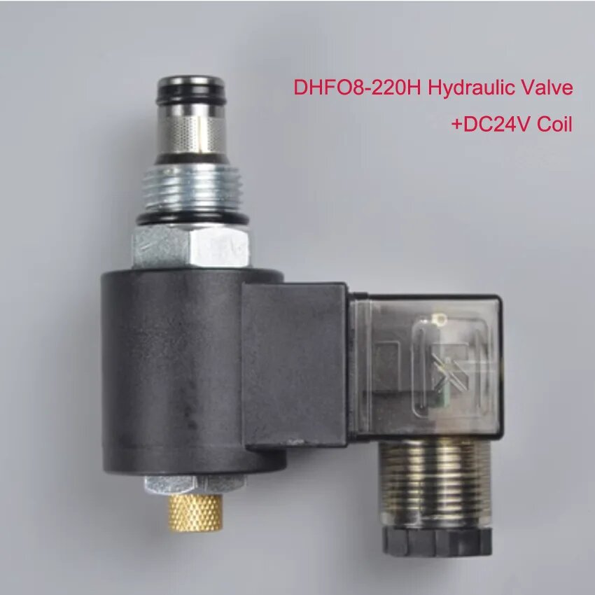 Гидравлический резьбовой электромагнитный клапан DHF08-220H Spool add DC24V Coil