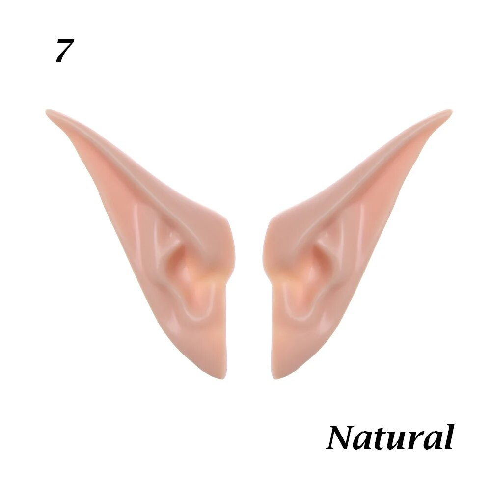 Пластиковые уши эльфа, розовые, Natural, 7
