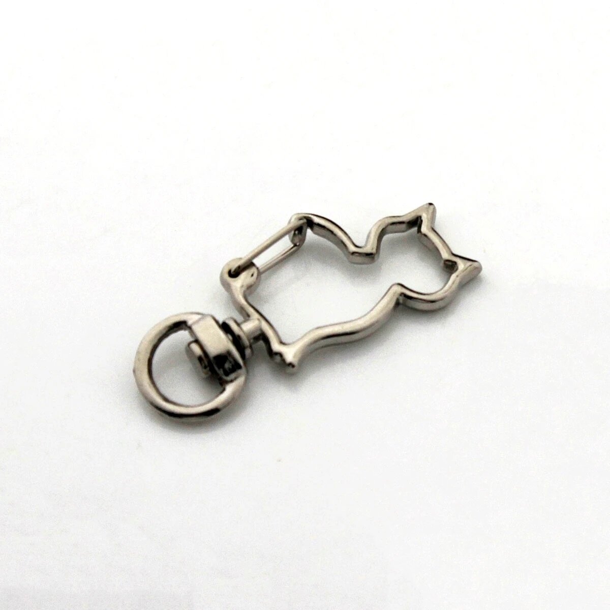 Металлический карабин в форме кошки CLOXY silver