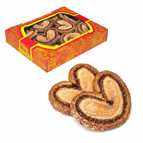 2 шт. Печенье сдобное северная столица "Невские Валентинки" с карамелью 300 г, картонная коробка