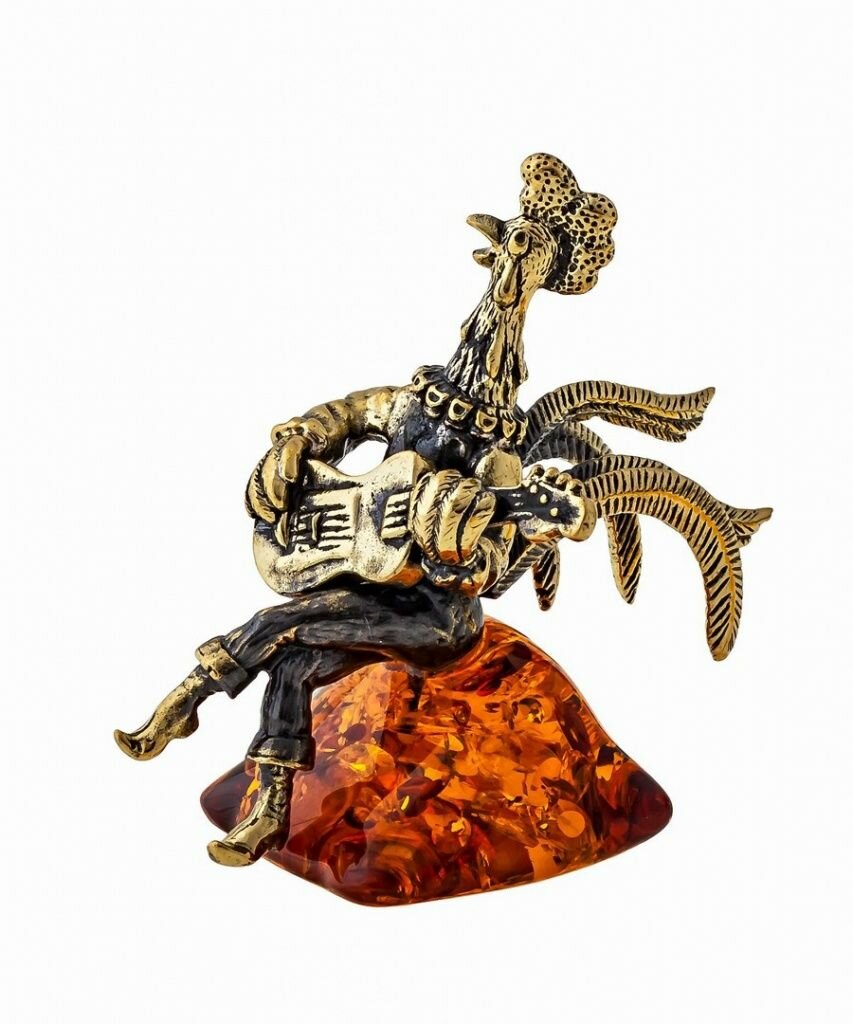 Фигурка Птица Петух с гитарой 1292