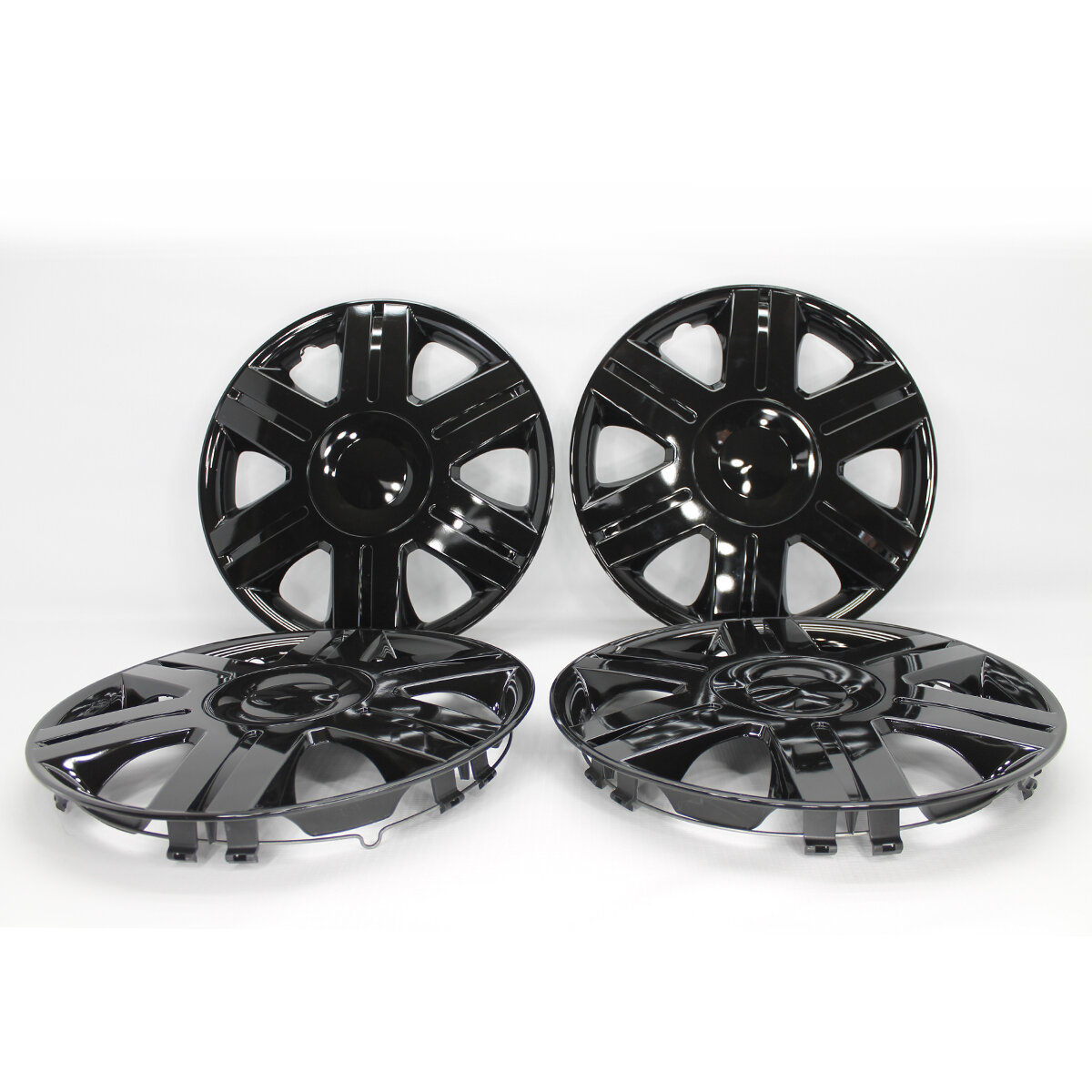 Колпаки R15 Lada Largus, чёрный лак, 4 шт.