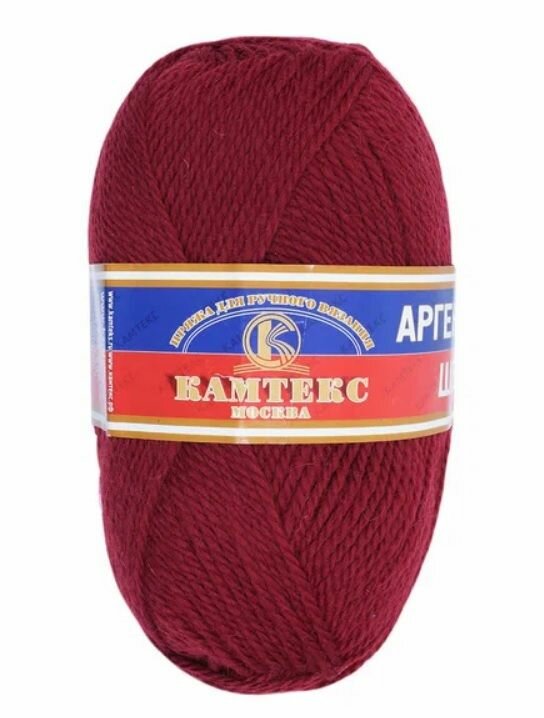 Пряжа Камтекс Аргентинская шерсть 091 вишня (100г/200м, упаковка 10 мотков)