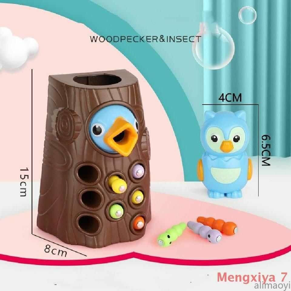 Детские игрушки, деревянная игра Ловля червей , 3D-головоломка для детей раннего возраста, развивающие игрушки Монтессори, магнитные интерактивные игры для подарка