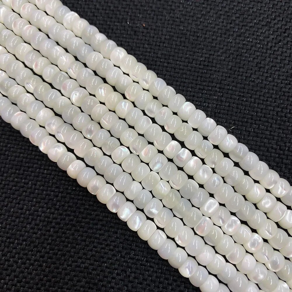 Бусины из перламутра LILDBZ 3X4mm, White