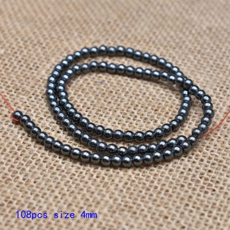 Граненая бусина из гематита YanQi 2/4/6 мм Черный, 19