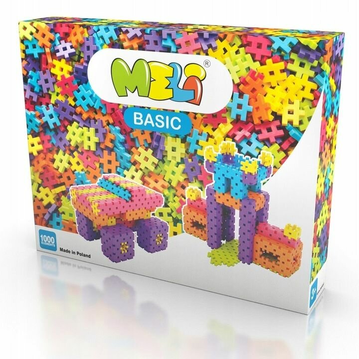 Конструктор пластиковый Meli Basic - 1000эл. - Мели 50015
