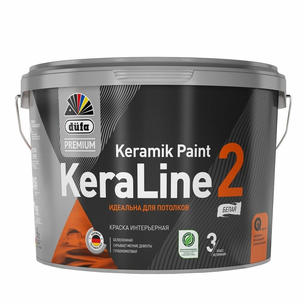 Краска интерьерная Dufa Premium KeraLine Keramik Paint 2 глубокоматовая (9л)
