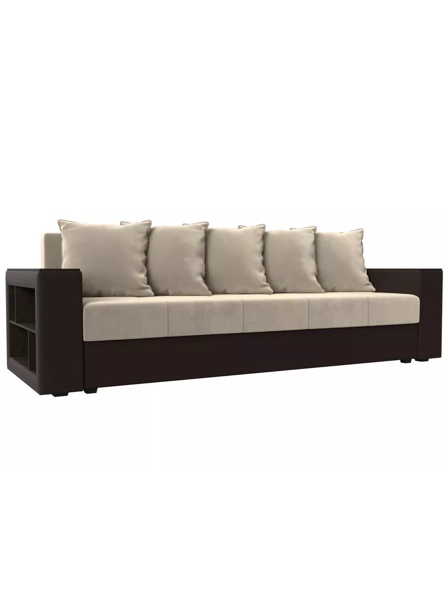 Диван прямой Дубай Лайт полки слева