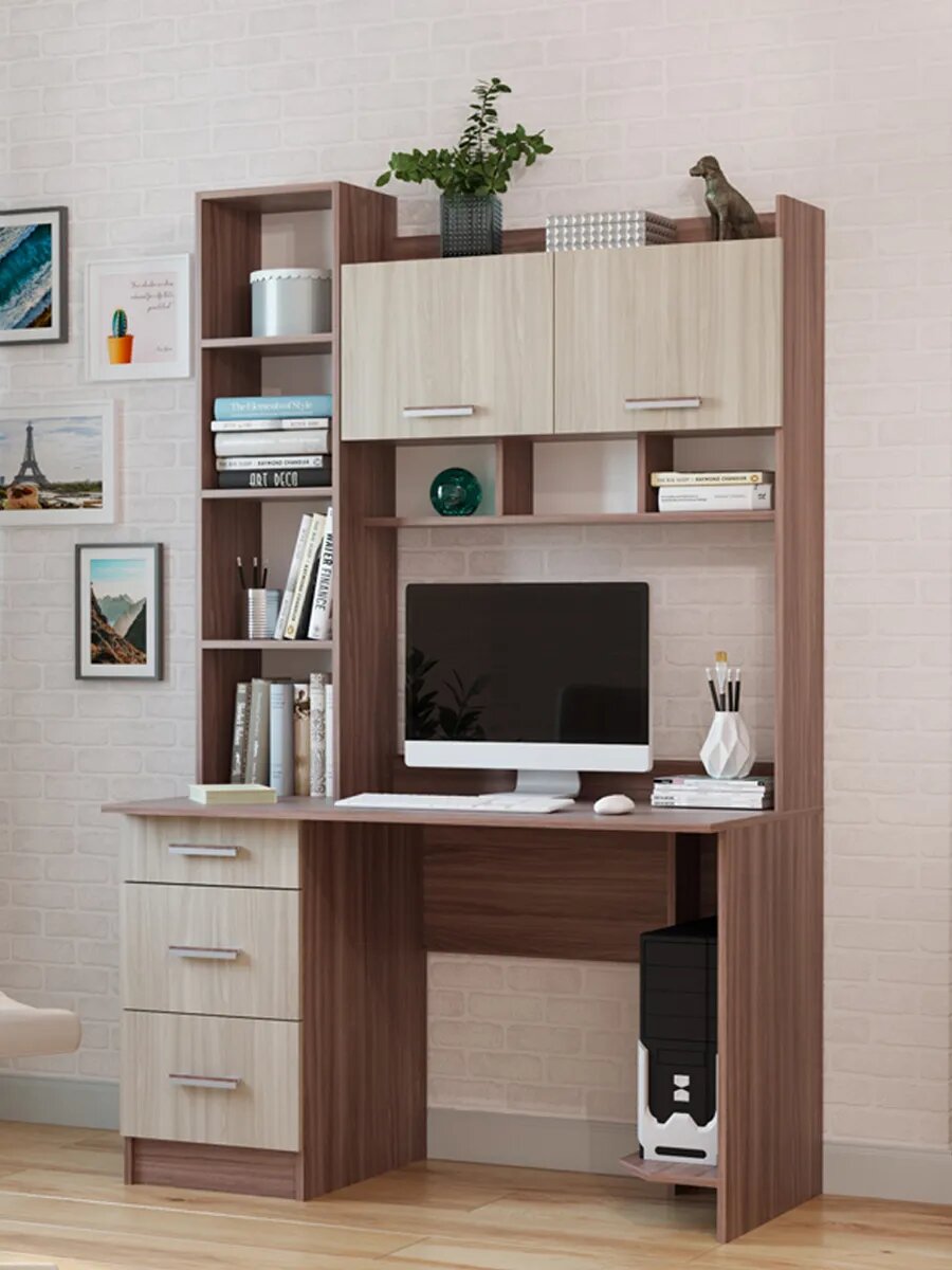 Стол компьютерный ПКС-5 шимо темный/шимо светлый