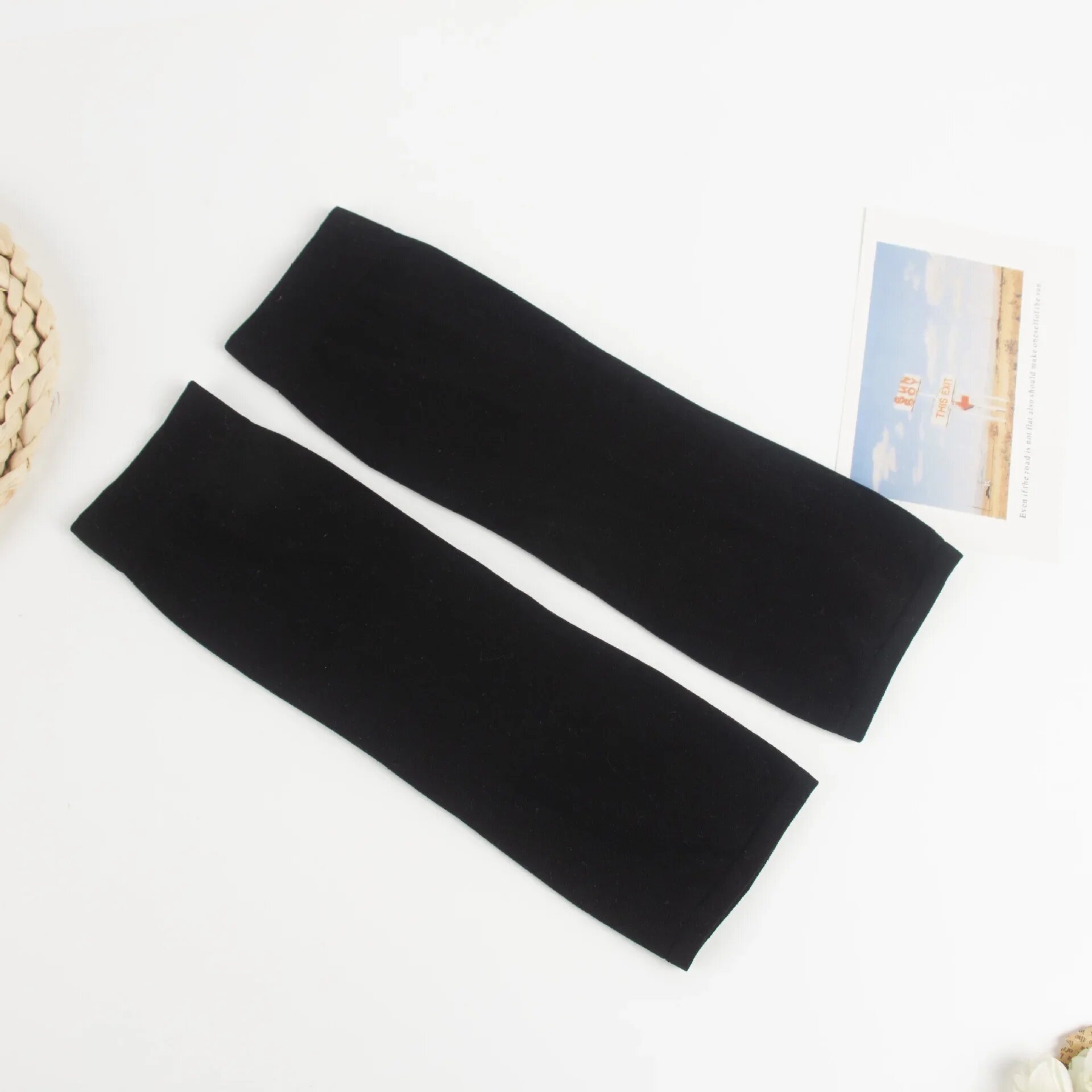 2 шт, компрессионные носки до щиколотки для мужчин и женщин Черный, черный