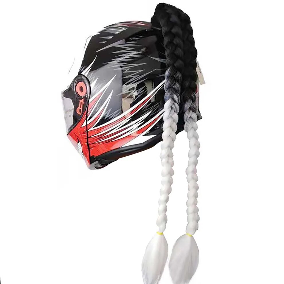 Новое поступление, оплетка для шлема, мотоциклетный женский шлем, косы 24 дюйма с B33 (No Helmet)