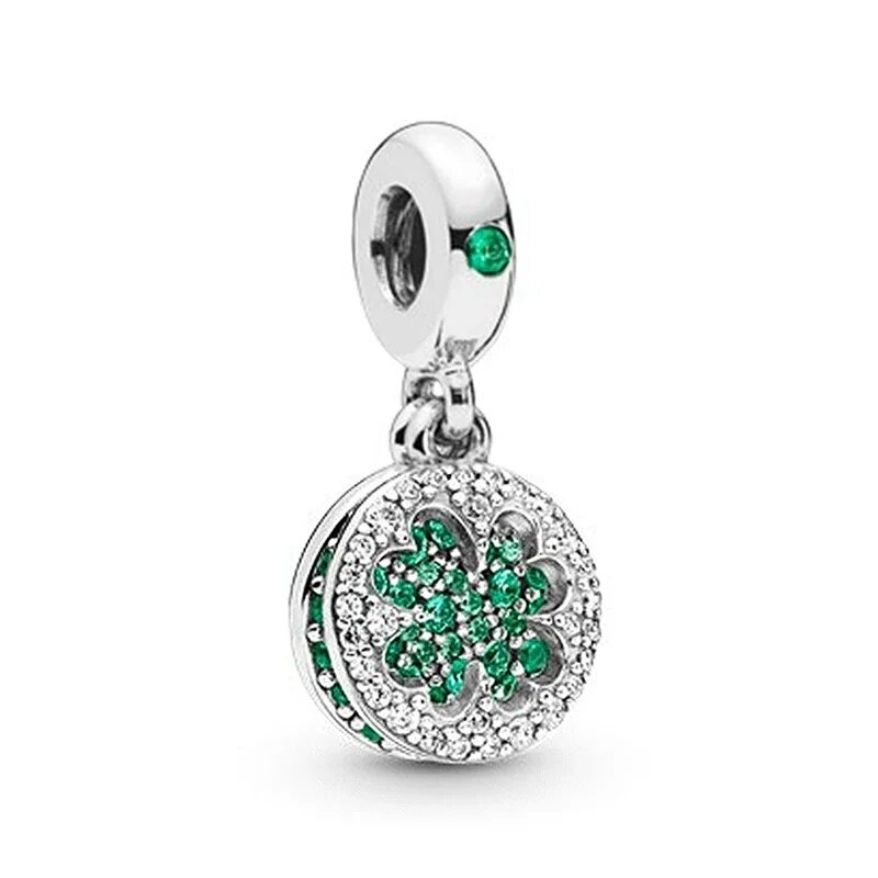 Подвеска Pandora с клевером и изумрудами, Color: 3