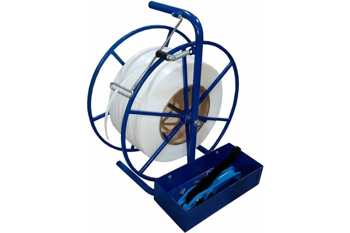 Волга полимер Диспенсер размотчик, стойка для стреппинг ленты с ящиком ПП02, Т18_56