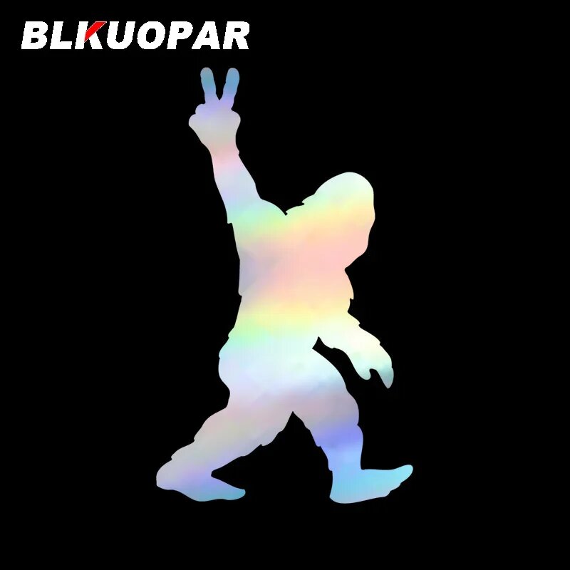 BLKUOPAR Sasquatch Yeti знак силуэт автомобильные наклейки крутая виниловая наклейка laser, 8cm
