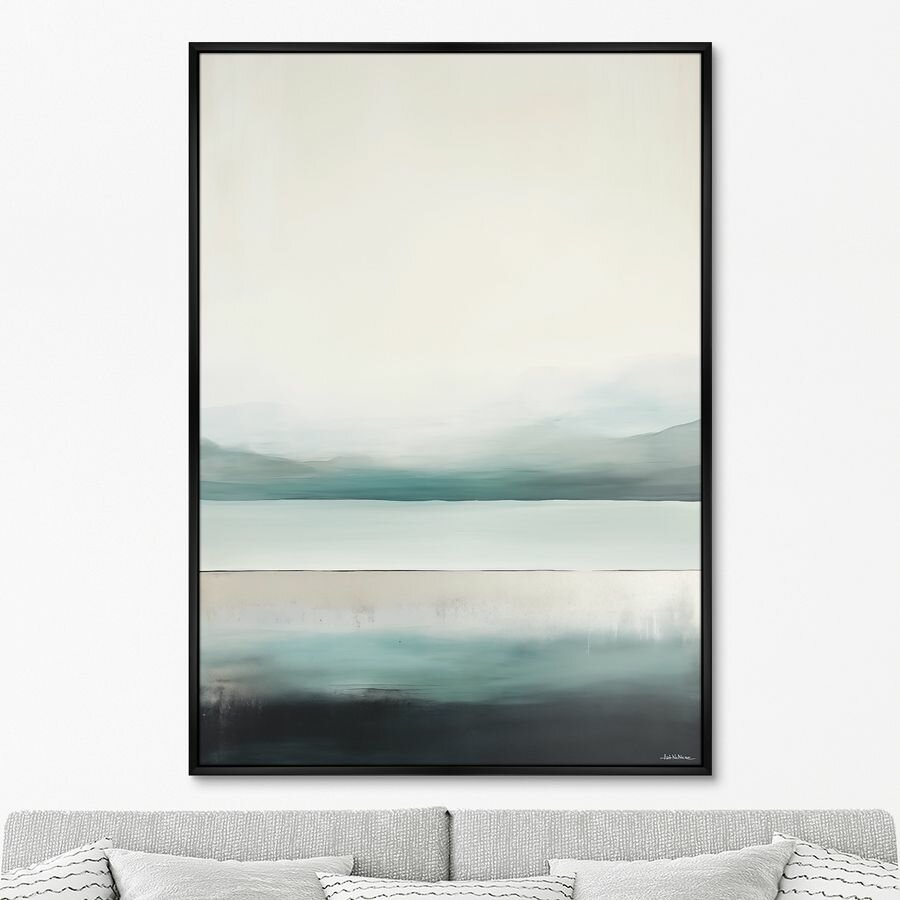 Картина на стену для интерьера. Пейзаж в слоях (аквариум) № 1, 2024г. Размер: 75х105см. Печать на натуральном Холсте.