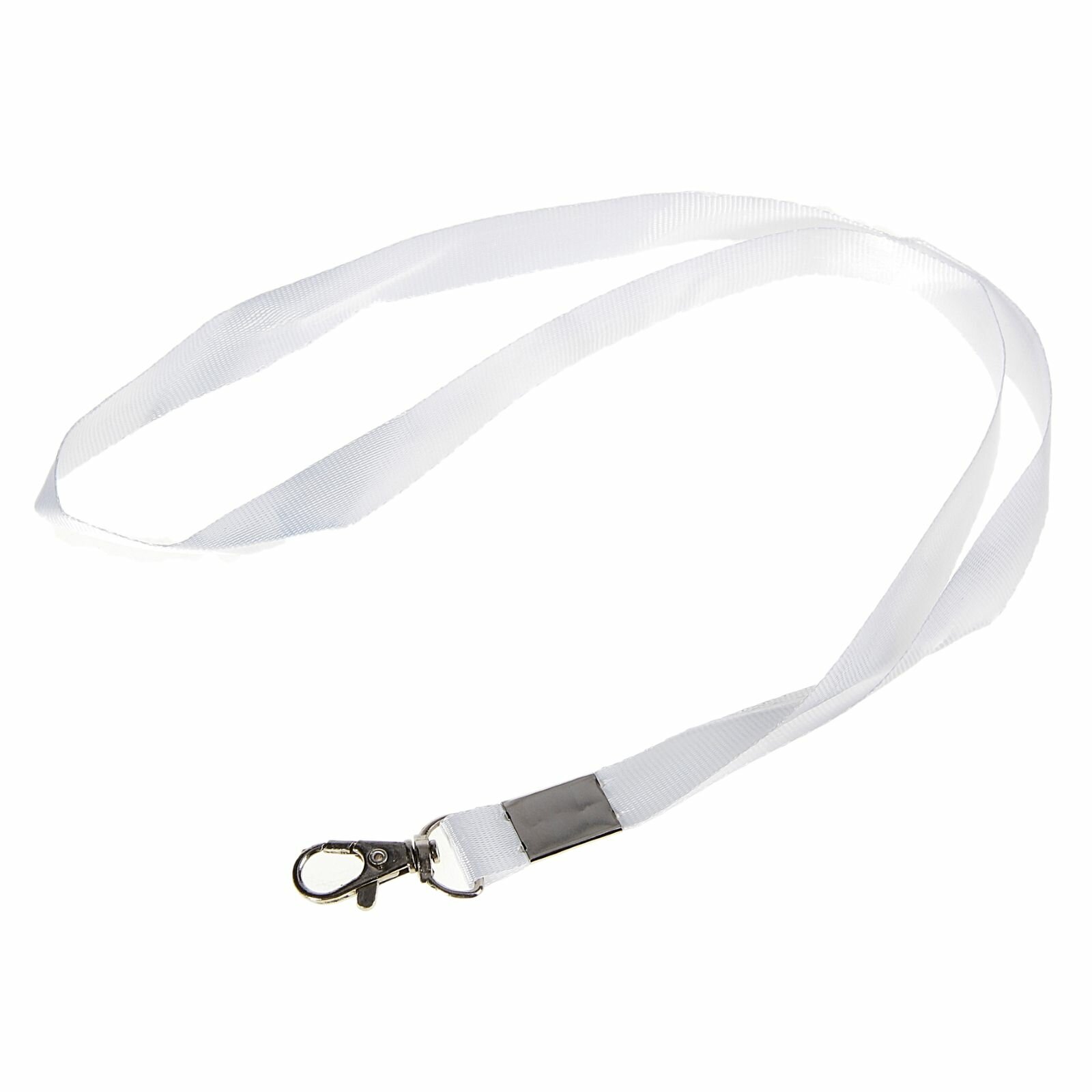 Лента для бейджа ширина-15 мм, длина-80 см с металлическим карабином, упаковка 25 штук