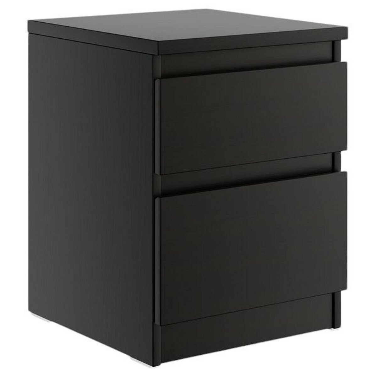 HESBY Тумба прикроватная Simple Lines с 2 выдвижными ящиками, 37x49x40см, дуб венге