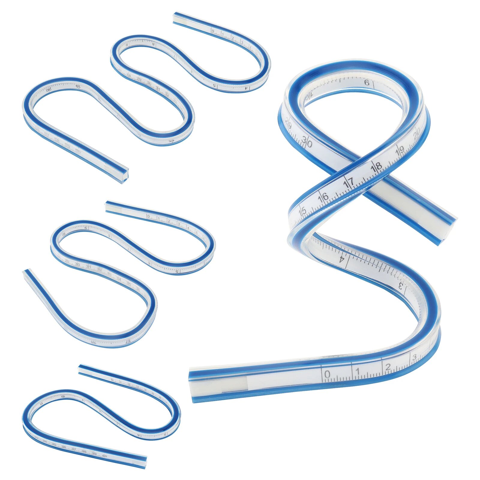 Гибкая кривая линейка 30/40/50/60 см