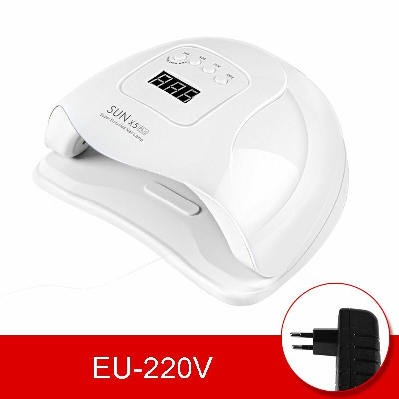 Компактная и стильная лампа для сушки ногтей Sun-x5plus 80W с 36 светодиодами для равномерного высушивания, белая (европейская вилка)